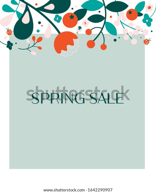 Instagram Social Media Post Spring Flowers Stock Vector (Royalty Free ...