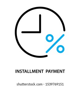 Installment Payment Icon Percent Time Simple: เวกเตอร์สต็อก (ปลอดค่า ...