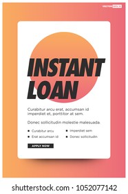 Instant Loan Poster Template Text Box Stock Vector (Royalty Free ...
