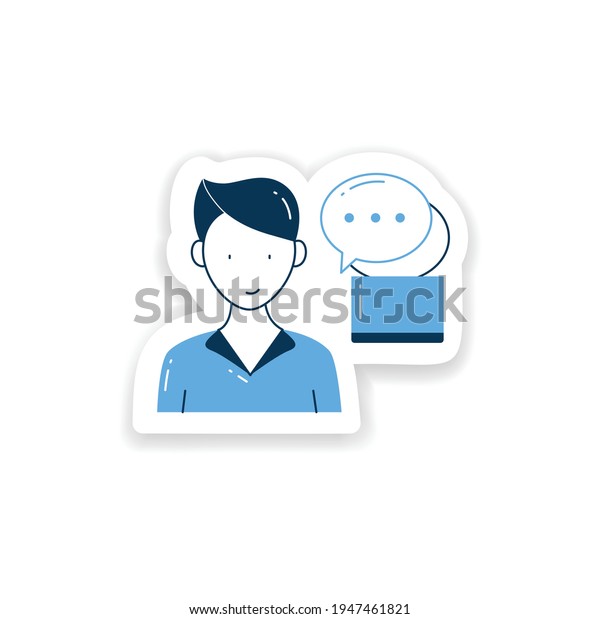 Instant Messaging Sticker Momentary Messaging On Stock Vector (Royalty ...