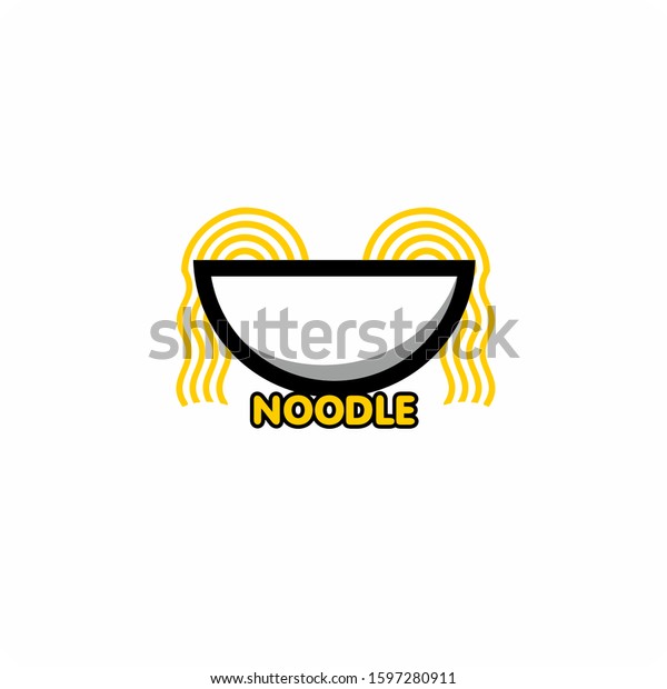 Instant Noodles Bow Chinese Noodles Logo Stock Vector (Royalty Free ...