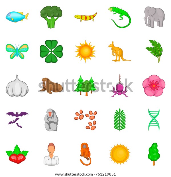 Instinct Icons Set Cartoon Set 25 Stock Vector (Royalty Free) 761219851