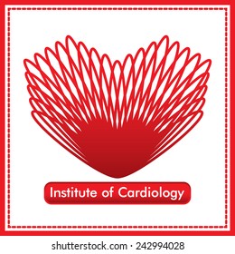 Institute Cardiology Vector Logo Stock Vector (Royalty Free) 242994028 ...