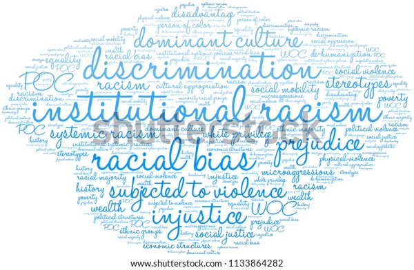 Institutional Racism Word Cloud On White Stock Vector (Royalty Free ...