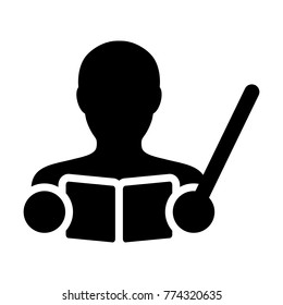 Instructor Icon Vector Male Teacher Person Stock Vector (Royalty Free ...