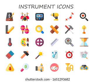 Instrument Icon Set 30 Flat Instrument Stock Vector (Royalty Free ...