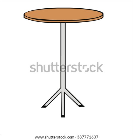 Insulated Round Bar Table Cartoon Vector Stock Vector (Royalty Free ...