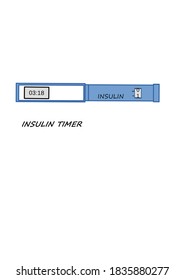 Insulin Timer Form Cap On Pen Stock Vector (Royalty Free) 1835880277 ...