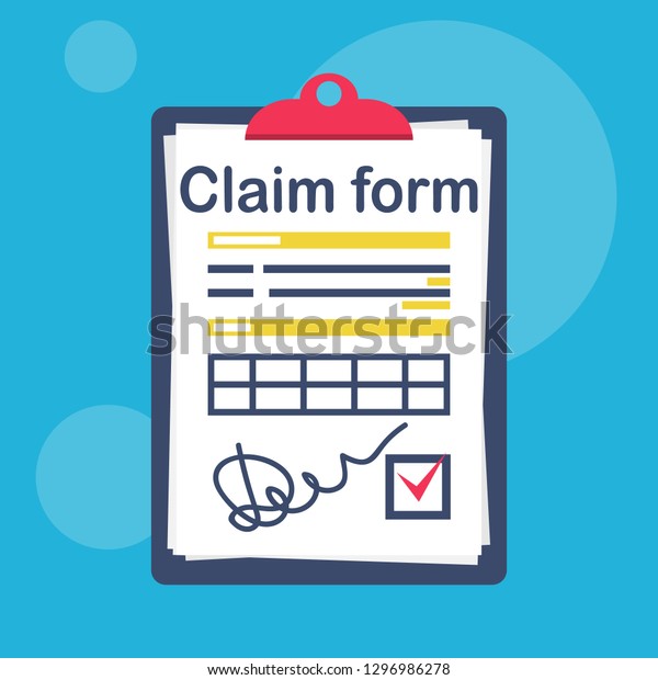 「Insurance Claim Form Check Mark Signature」のベクター画像素材（ロイヤリティフリー ...