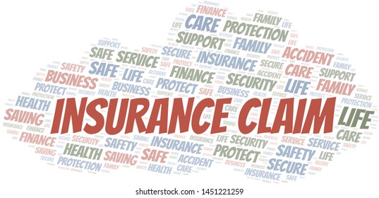 Insurance Claim Word Cloud Vector Made Stock Vector (Royalty Free ...