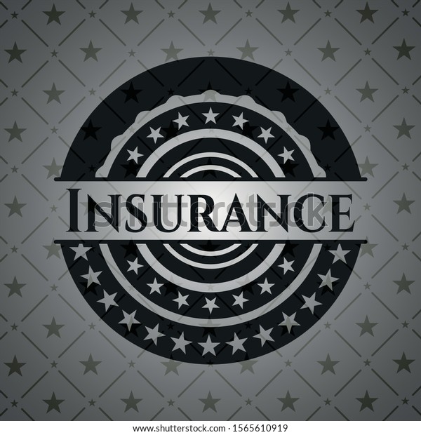 Insurance Dark Icon Emblem Vector Illustration Stock Vector (Royalty ...