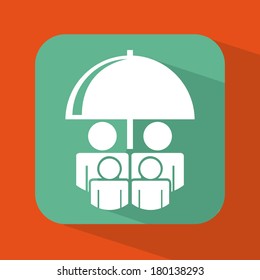 Insurance Design Over Orange Background Vector Stock Vector (Royalty ...