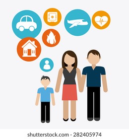 Insurance Design Over White Background Vector Stock Vector (Royalty ...