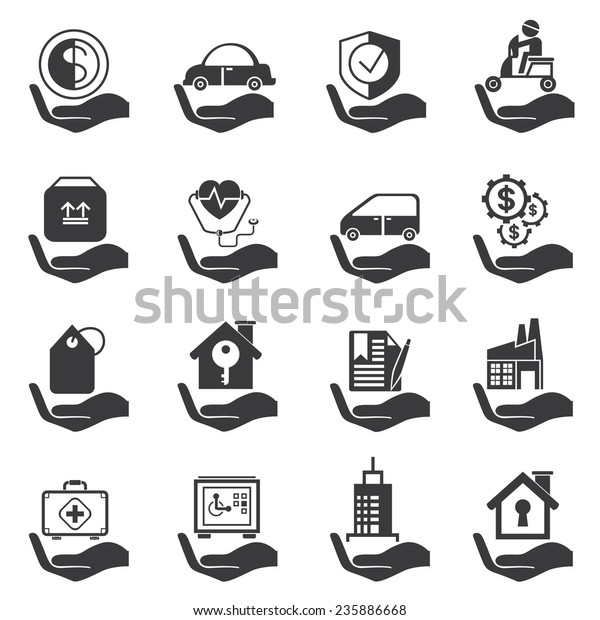 Insurance Icons Set Stock Vector (Royalty Free) 235886668 | Shutterstock