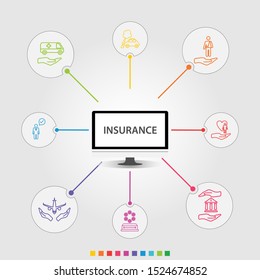 Insurance Infographics Vector Design Timeline Concept Stock Vector ...