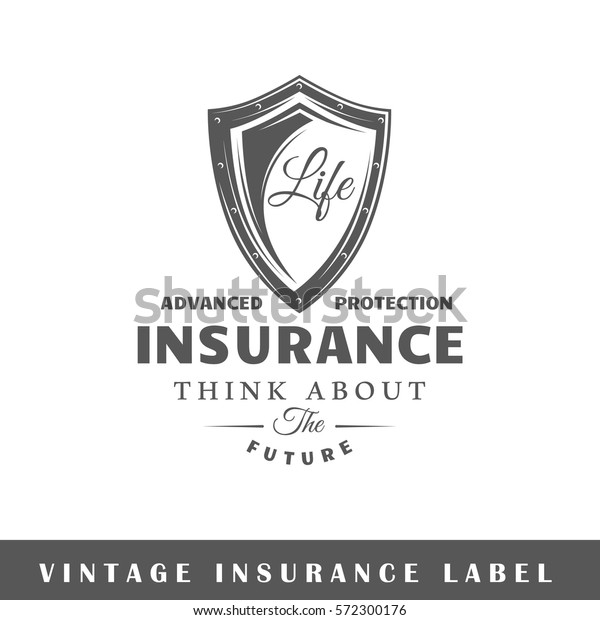 Insurance Label Isolated On White Background Stock Vector (Royalty Free ...