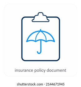 Insurance Policy Document Icon Concept Stock Vector (Royalty Free ...