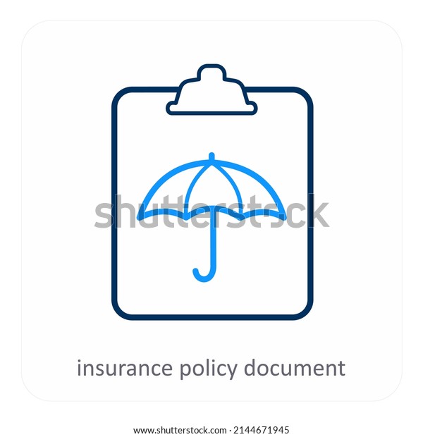 Insurance Policy Document Icon Concept Stock Vector (Royalty Free ...