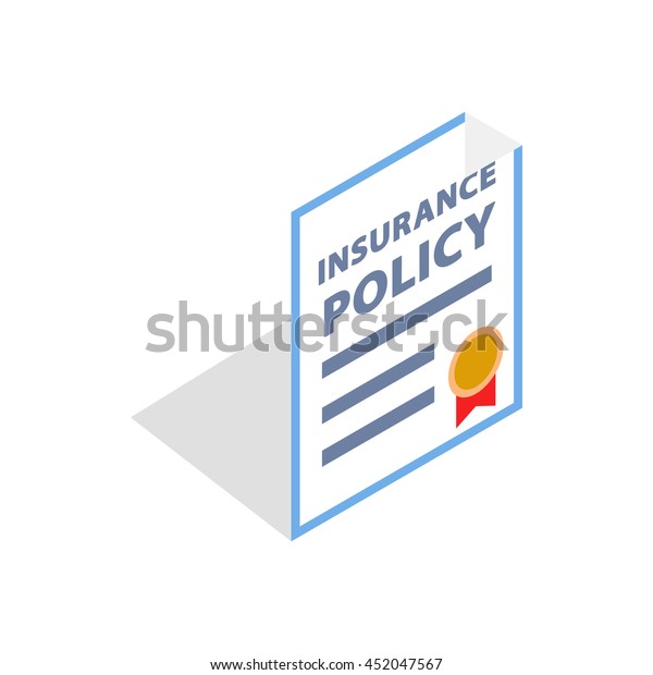 Insurance Policy Icon Isometric 3d Illustration Stock Vector (Royalty ...