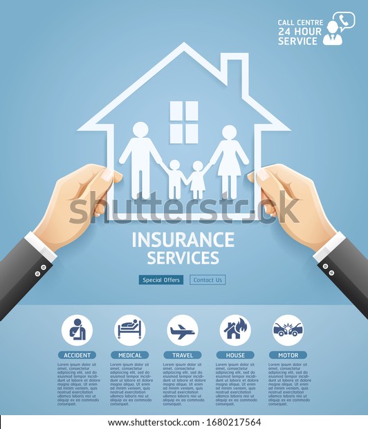 Insurance Policy Services Conceptual Design Hand Stock Vector (Royalty ...