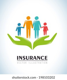 Insurances Design Over White Background Vector Stock Vector (Royalty ...
