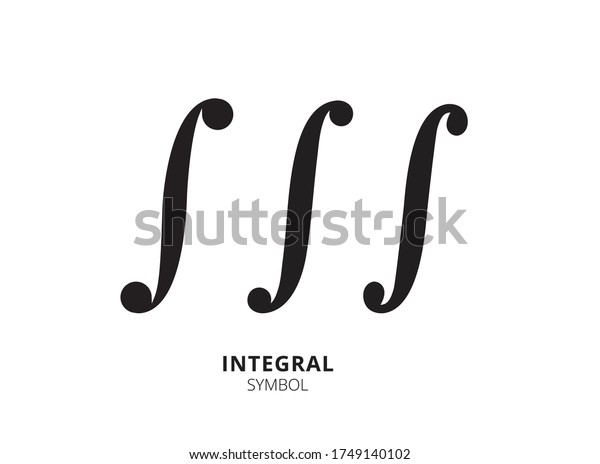 Integral Symbol Integral Icon Isolated On Stock Vector (Royalty Free ...