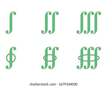Integral Symbols Types On White Background Stock Vector (Royalty Free ...