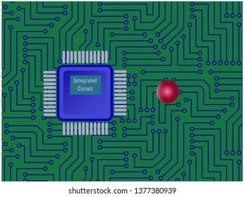 Integrated Circuit Front Pcb Stock Vector (Royalty Free) 1377380939 ...