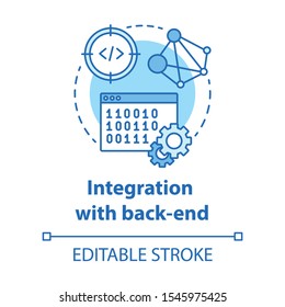 Integration Backend Concept Icon Software Development Stock Vector ...