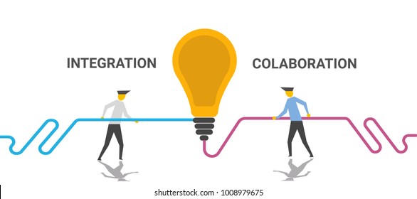Integration and Collaboration COALEUP, 벡터 일러스트레이션을 스톡 벡터(로열티 프리 ...