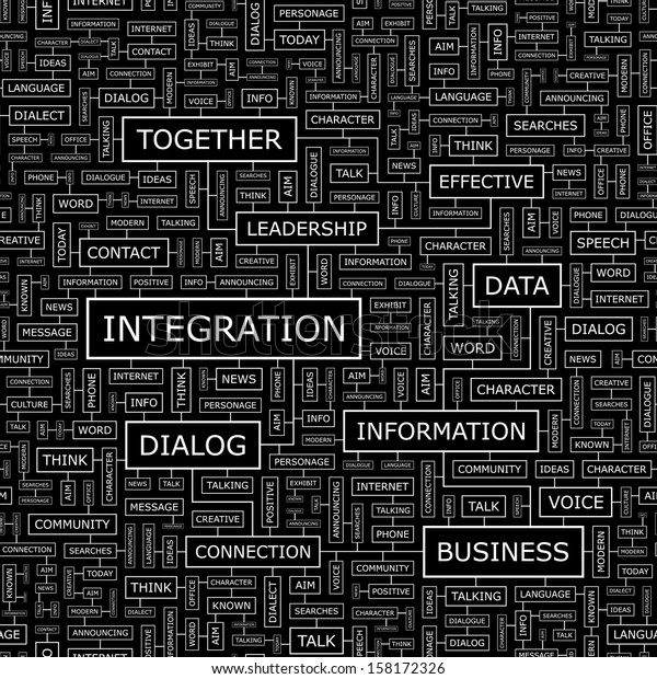 Integration Word Cloud Illustration Tag Cloud Stock Vector (Royalty ...