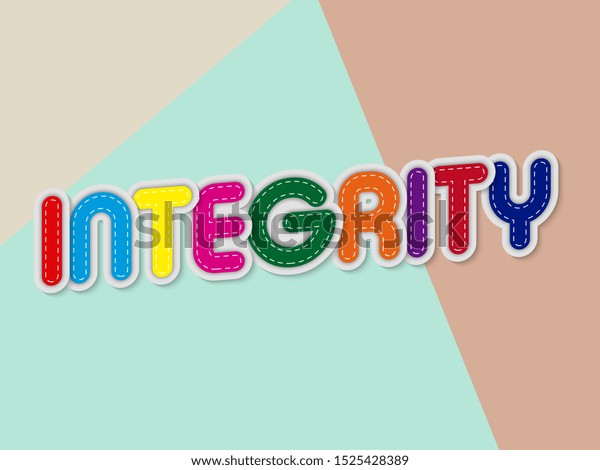Integrity Letters Banner Border Stitches Stock Vector (Royalty Free ...