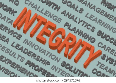 Integrity Word Cloud Business Concept Stock Vector (Royalty Free ...