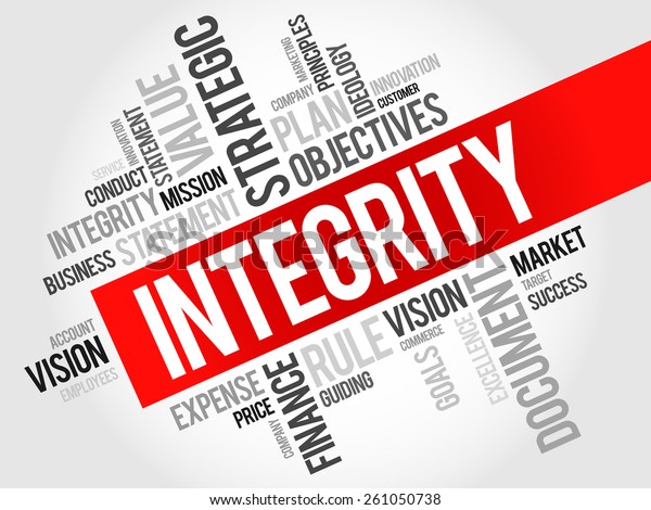 Integrity Word Cloud Business Concept Stock Vector (Royalty Free) 261050738