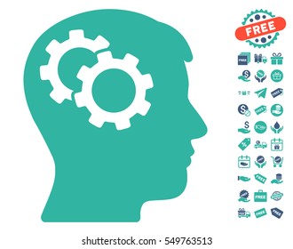 Intellect Gears Icon Free Bonus Design Stock Vector (Royalty Free ...