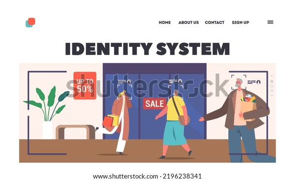 Intellectual Persons Identity System Landing Page Stock Vector (Royalty ...