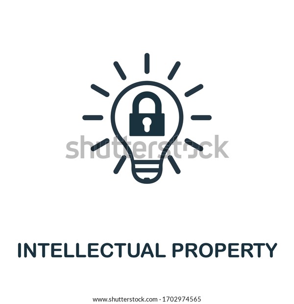 Icono de Propiedad Intelectual. Elemento simple: vector de stock (libre ...