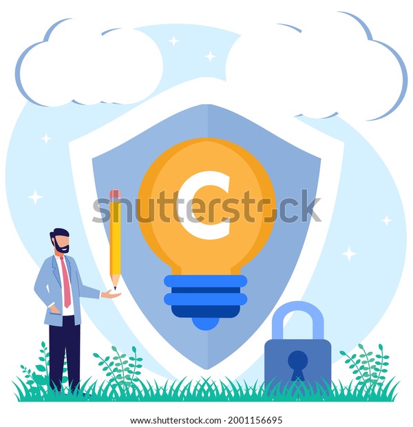 Intellectual Property Vector Illustration Concept Protection Stock ...