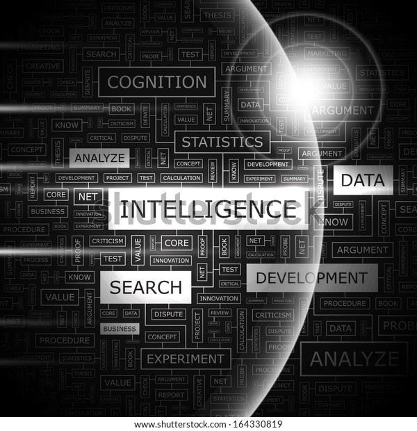 Intelligence Word Cloud Illustration Tag Cloud Stock Vector (Royalty ...