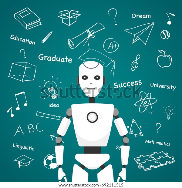 Vector de stock (libre de regalías) sobre Robot inteligente con diseño ...