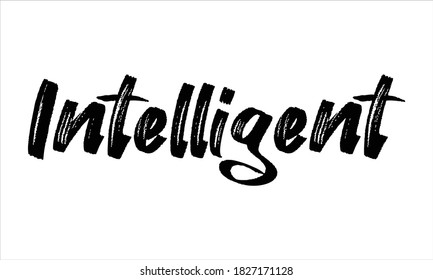 Strength Typography Hand Drawn Brush Lettering Stock Vector (Royalty ...