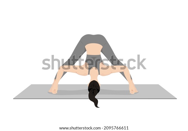 Intense Leg Stretch Pose D Wide 库存矢量图（免版税）2095766611 | Shutterstock
