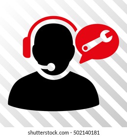 Intensive Red Black Operator Service Message Stock Vector (Royalty Free ...