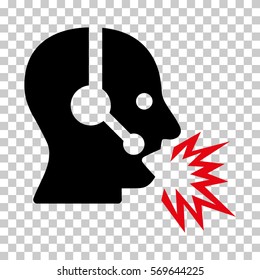 Intensive Red Black Operator Shout Interface: vector de stock (libre de ...
