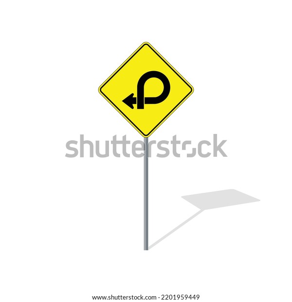 Interchange Highway Road Sign On Post Stock Vector (Royalty Free ...