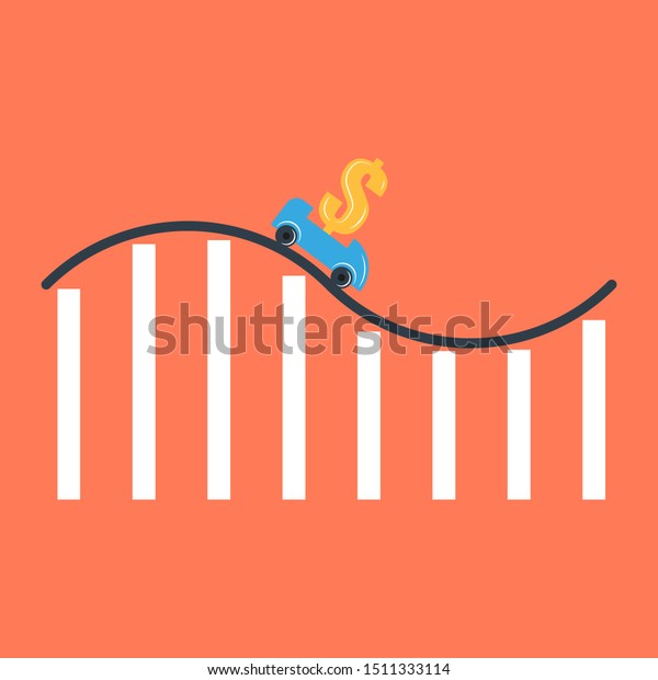 Interest Rate Reduction Dollar Depreciation Concept Stock Vector ...