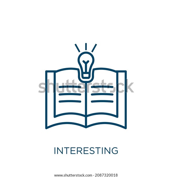 Interesting Icon Thin Linear Interesting Outline Stock Vector (Royalty ...