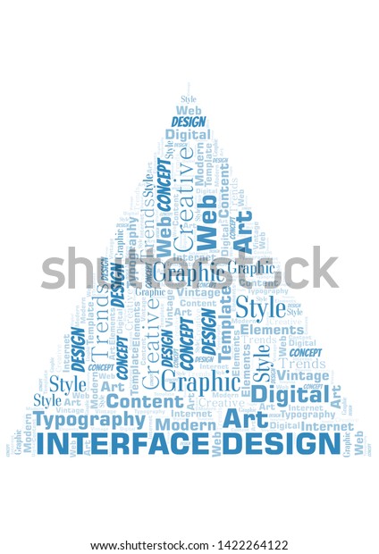 Interface Design Word Cloud Wordcloud Made Stock Vector (Royalty Free ...