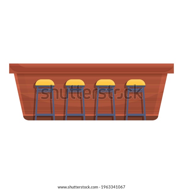 Interior Bar Counter Icon Cartoon Interior Stock Vector (Royalty Free ...