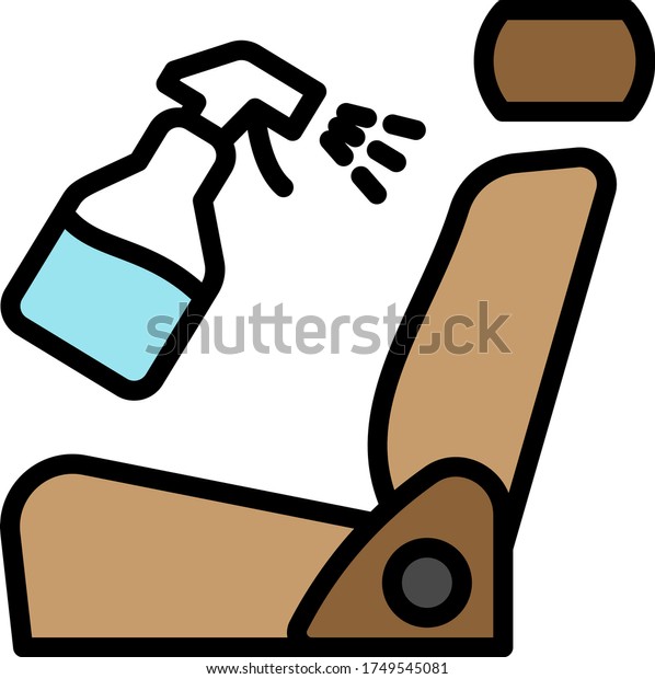 Interior Car Detailing Vector Color Icon Stock Vector (Royalty Free ...